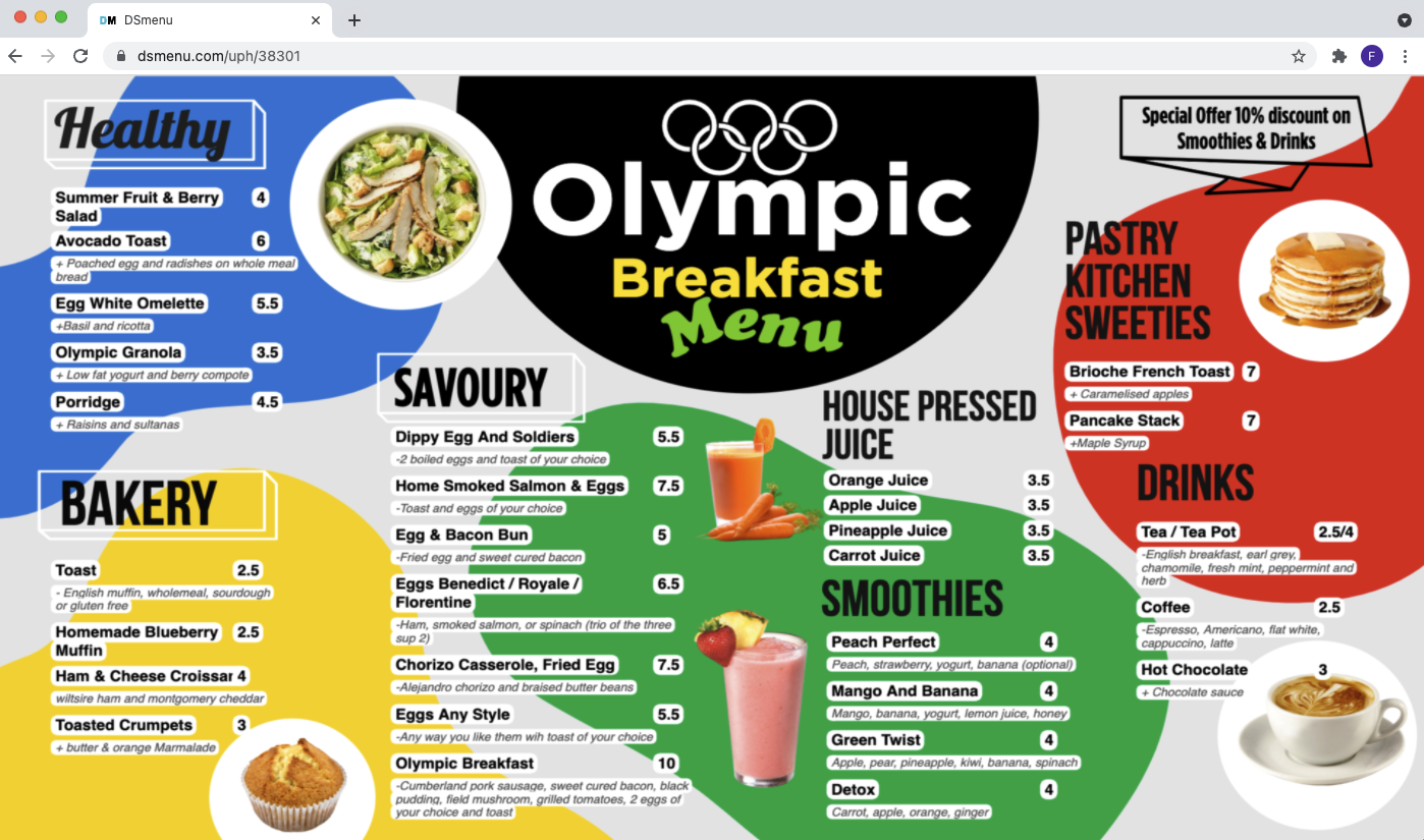 How do I display my DSMenu menus on my Raydiant screens?