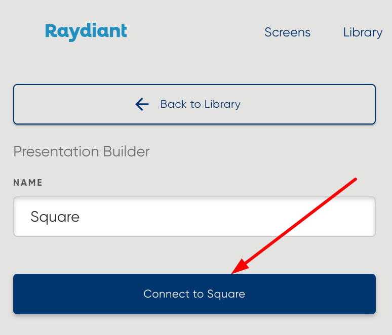 How do I display my Square menus on my Raydiant screens?