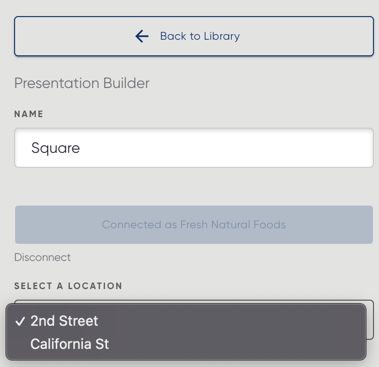 How do I display my Square menus on my Raydiant screens?