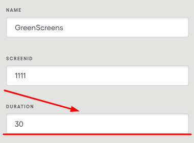 How do I display GreenScreens on my Raydiant screens?