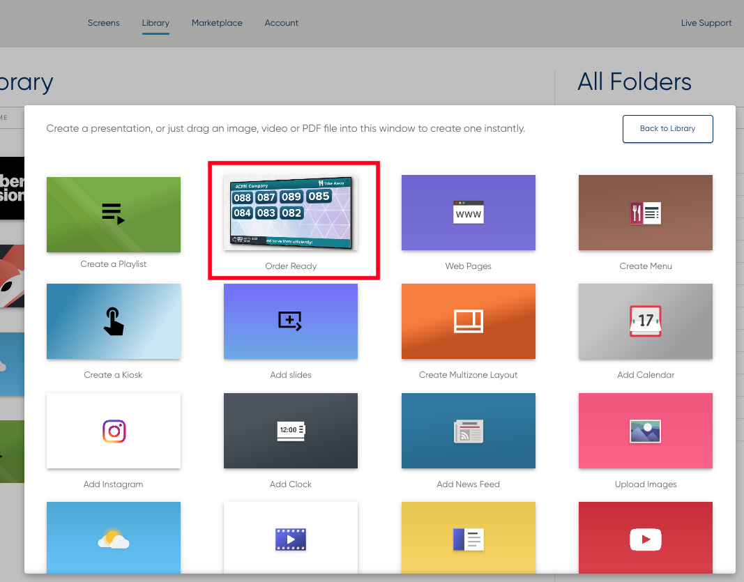 How do I display OrderReady on my Raydiant screens?