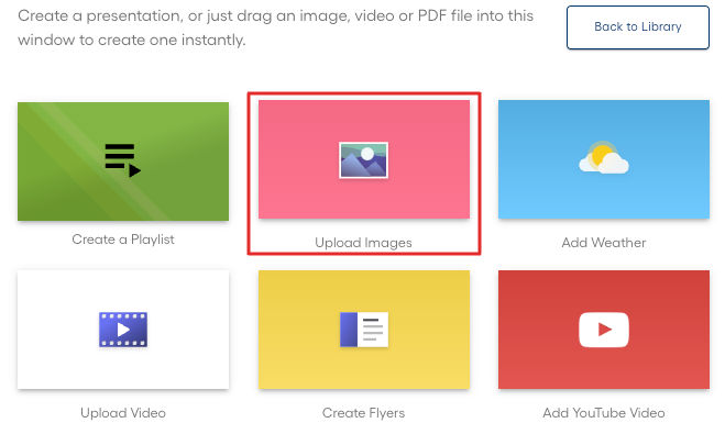 How do I display Pictures on my Raydiant screens?