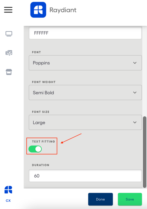 How do I display Digiphy on my Raydiant screens?