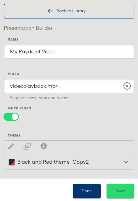 How do I display videos on my Raydiant screens?