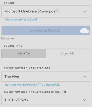 How do I display slideshows on my Raydiant screens with the Presenter app?
