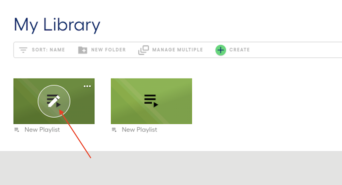 How do I edit my existing library content?