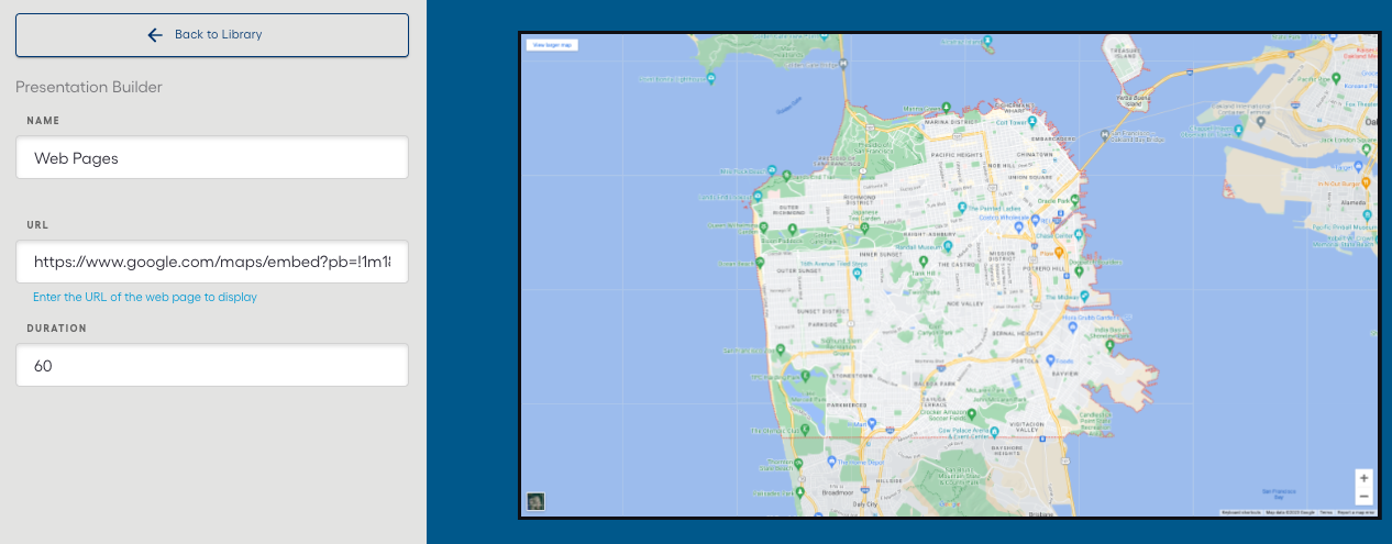 How do I display Web Pages on my Raydiant screens?