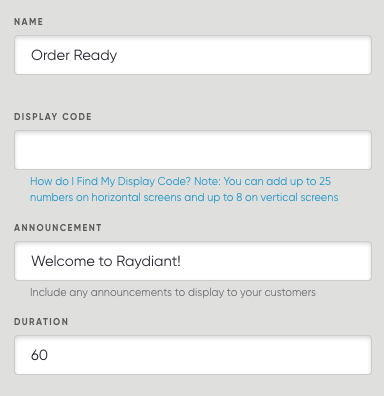 How do I display OrderReady on my Raydiant screens?
