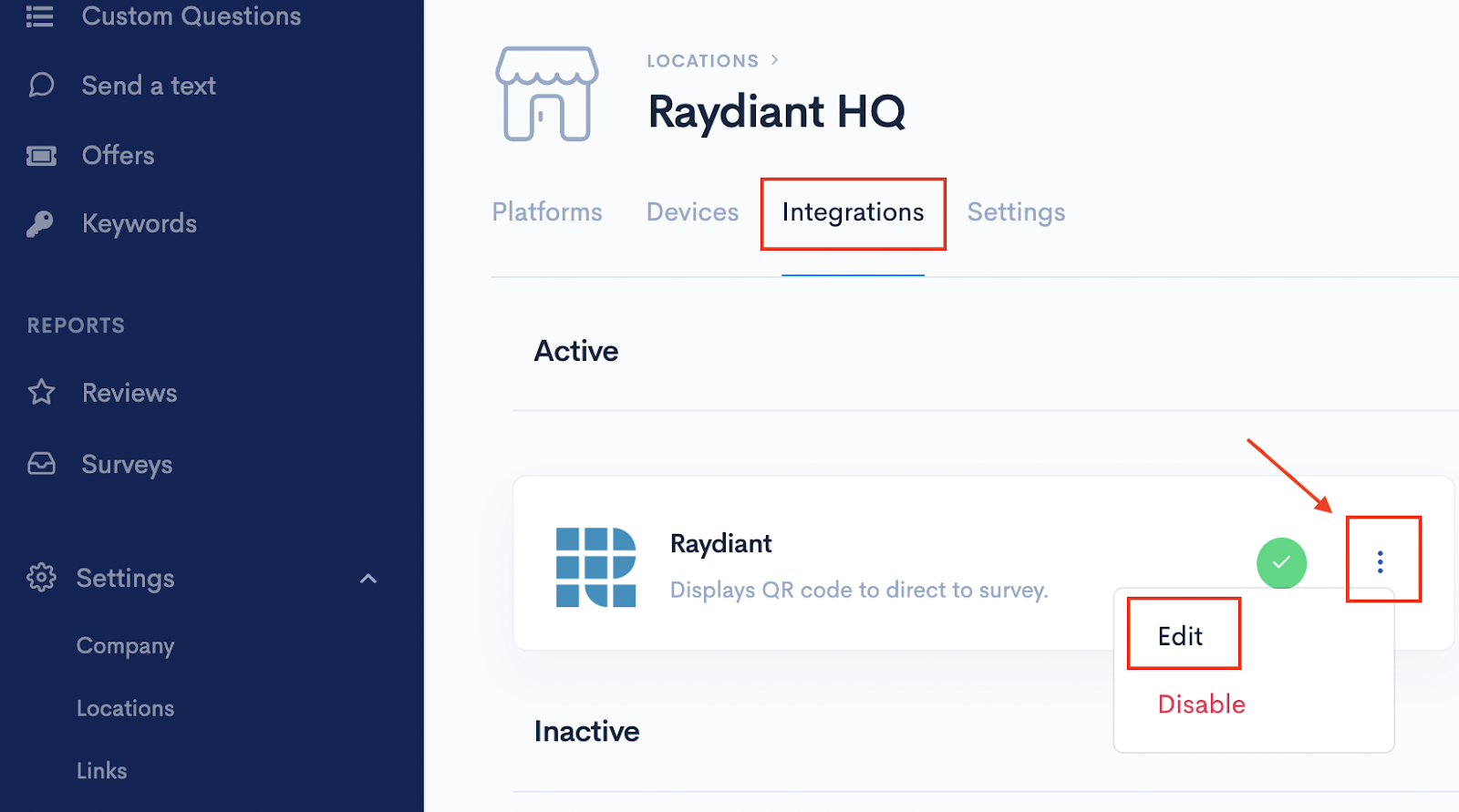 How do I display Ovation on my Raydiant screens?