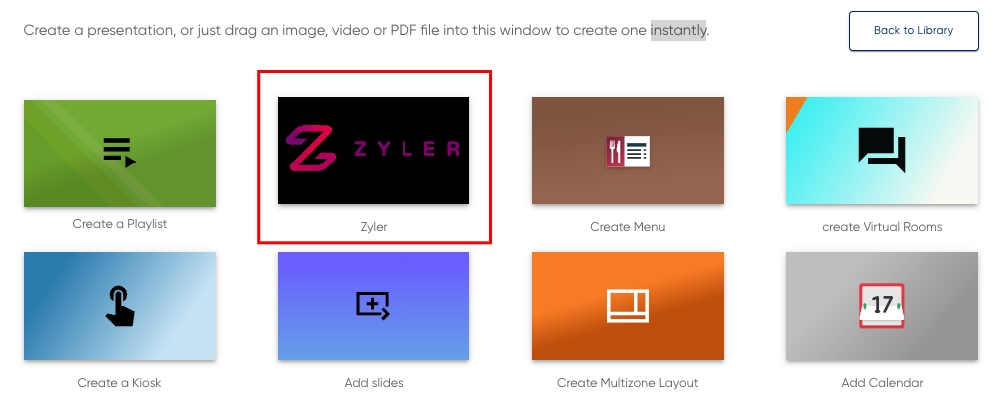 How do I display Zyler on my Raydiant screens?