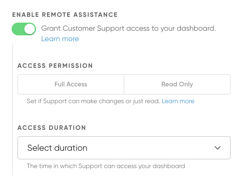 Granting Raydiant temporary access to your account