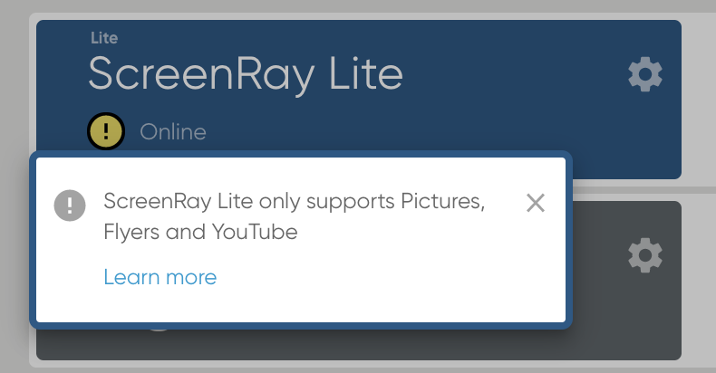Free screen signage with ScreenRay Lite!